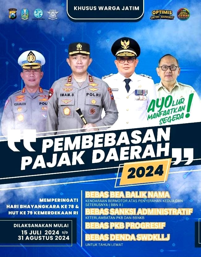 Bapenda Jatim Umumkan Pembebasan Pajak Daerah untuk Ringankan Beban ...